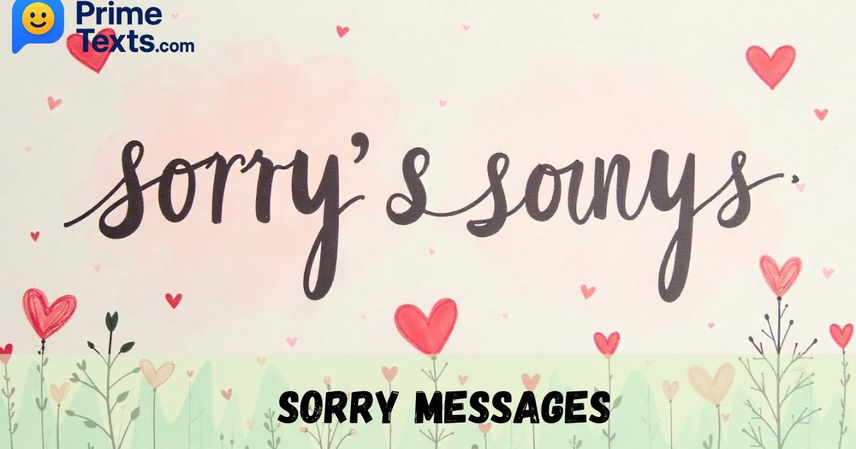 410+ Sorry Messages [Heartfelt, Honest & Meaningful]2026 - primetexts.com